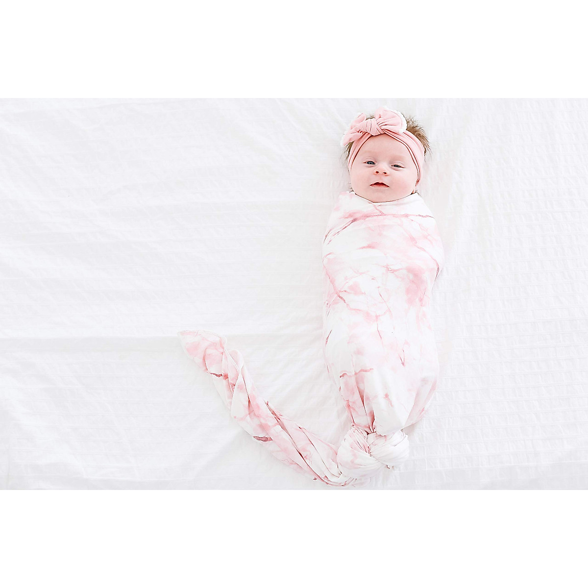 Large Premium Knit Baby Swaddle Receiving Blanket "Roxy" by Copper Pearl