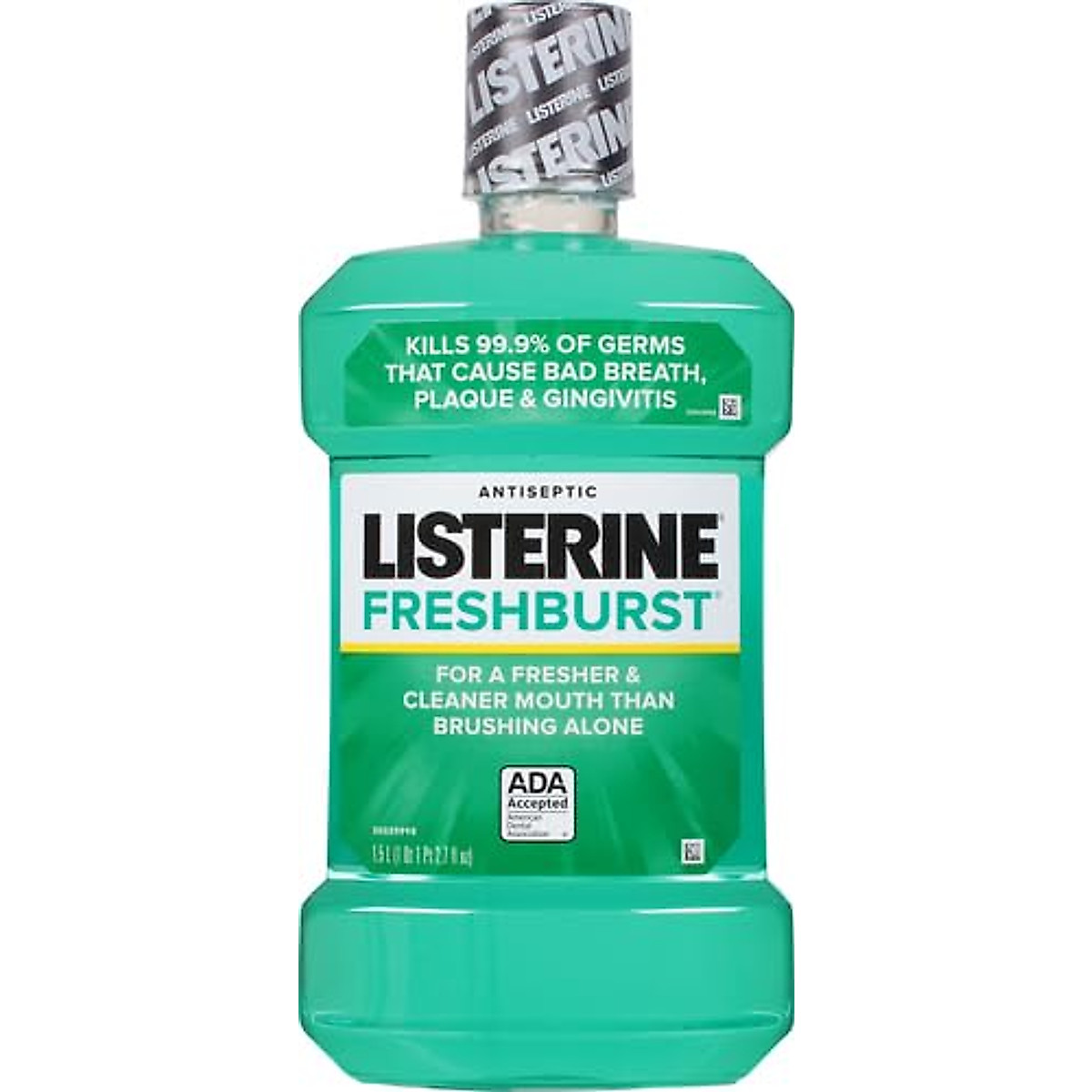 Listerine Freshburst Antiseptic Mouthwash with Germ-Killing Oral Care Formula to Fight Bad Breath, Plaque and Gingivitis, 1.5 L