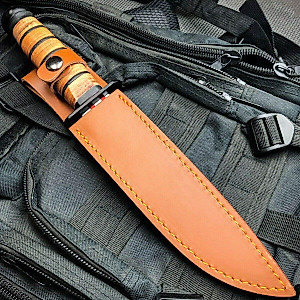 12" Flag Wwii Fixed Blade Survival Hunting Knife