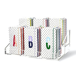 Kate Spade New York Take Note Large Polka Dot Leatherette Initial Notebook, Bound Journal Includes 168 Lined Pages and Bookmark, R (Green)