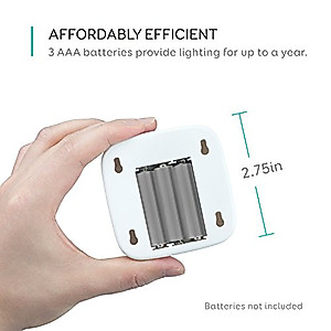 eufy by Anker, Lumi Stick-On Night Light, Warm White LED, Motion Sensor, Bedroom, Bathroom, Kitchen, Hallway, Stairs, Energy Efficient, Compact, 3-Pack