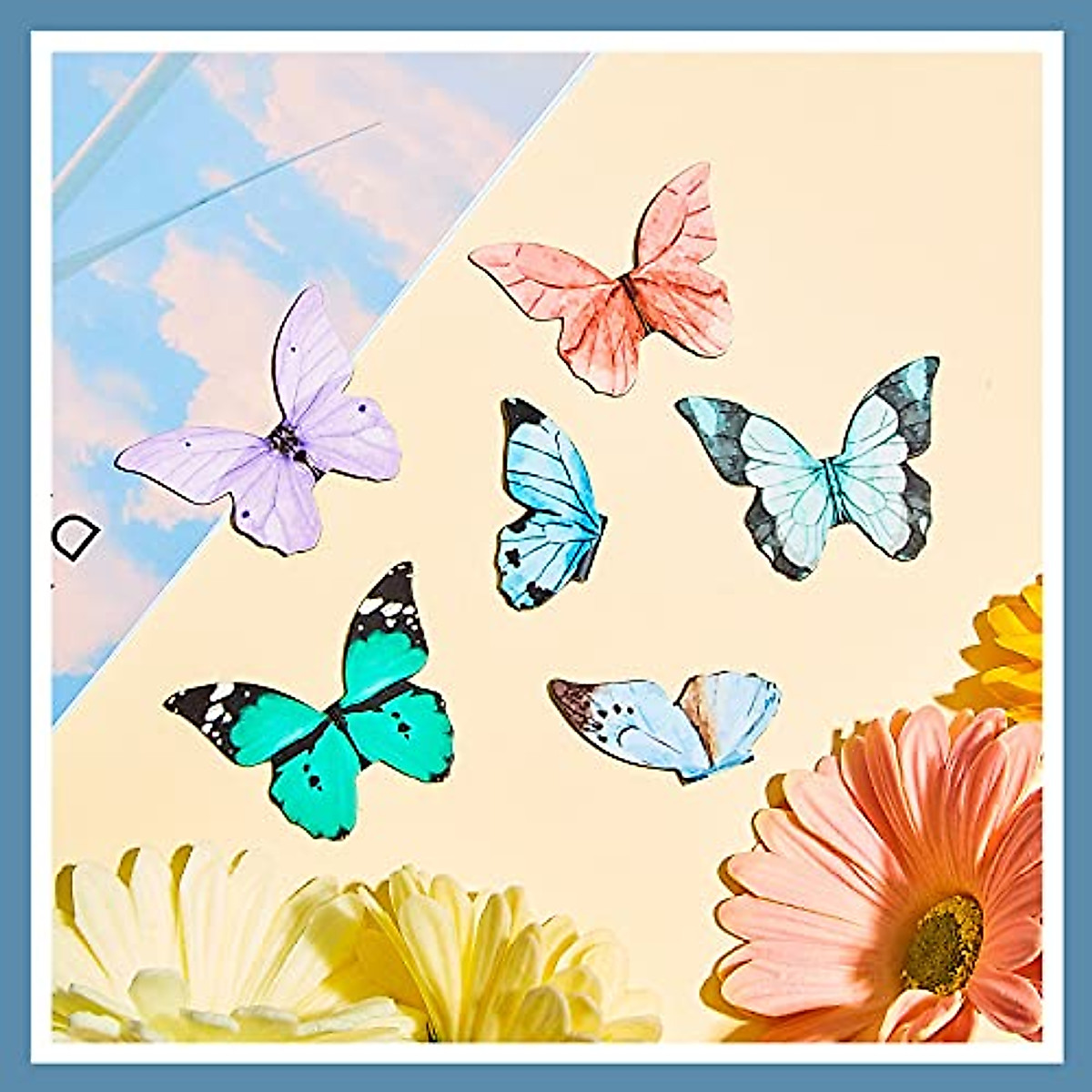 24 Pieces Butterfly Magnetic Bookmarks Magnet Page Markers Foldable Butterfly Page Clip Cute Book Marks for Kids, Students Reading, Office Stationery Supplies, Presents