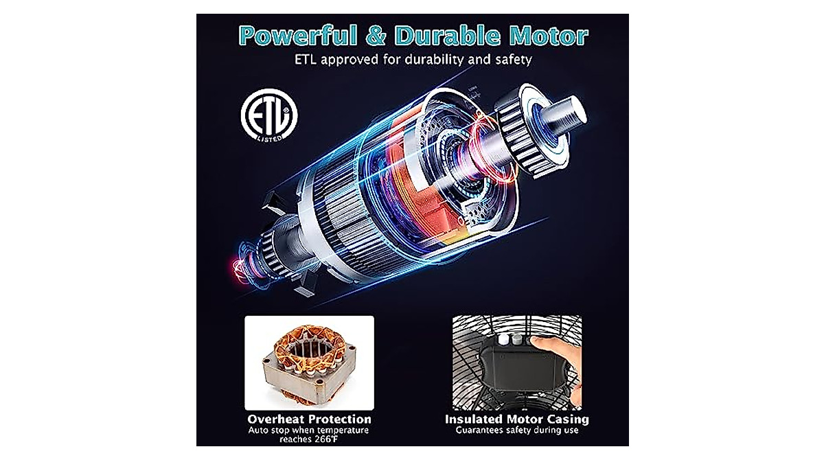 COSTWAY 20-inch High Velocity Floor Fan - Powerful & Adjustable