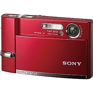 Sony Cyber-shot DSCT50 Red 7.2 Megapixel Digital Camera