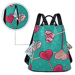 J JOYSAY Candy Valentines Day Backpack Purse for Women Anti-Theft Travel Backpack Fashion Backpack Handbags Travel Laptop Backpack for Women Girls Teen