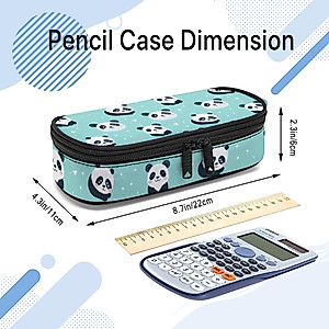 Panda Pencil Case, Cute Pencil Box for Boys Girls Kids, Large Capacity Pencil Pen Bag with Zipper, Multifunction Pencil Pouch for School Student Teen
