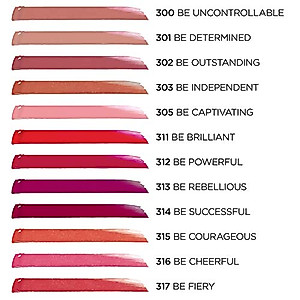 L’Oréal Paris Brilliant Signature Shiny Lip Stain Lipstick, Be Brilliant 0.21 Fl Oz.