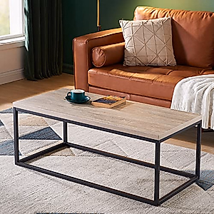 CENSI 40" Modern Grey Oak Coffee Table Set of 2 for Living Room