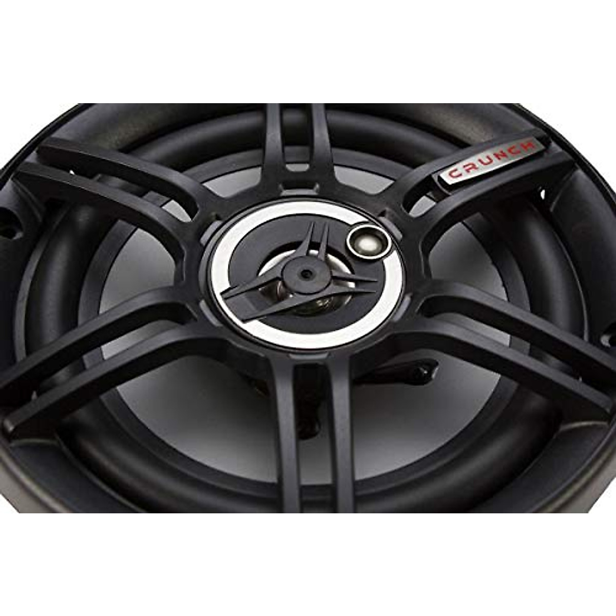 Crunch CS-653 300 Watts 6.5-Inch 3-Way 4 Ohms Car Audio CS Speakers with Dome Tweeters and Stamped Steel Basket, Black, 2 Pack