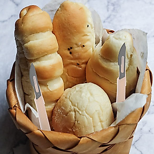 EOPER Bakers Lame Bread Tool 10 Pieces Western Style Curve Bread Knifes Dough Scoring Bread Slicer Tool with Plastic Protective Cover Baking Sourdough Razor French Cutter For Bread Bakers