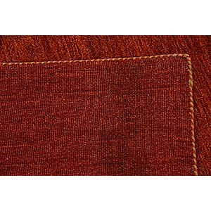 Unique Loom Solid Gava Collection 100% Natural Twisted Wool Modern Terracotta Area Rug (8' x 12')