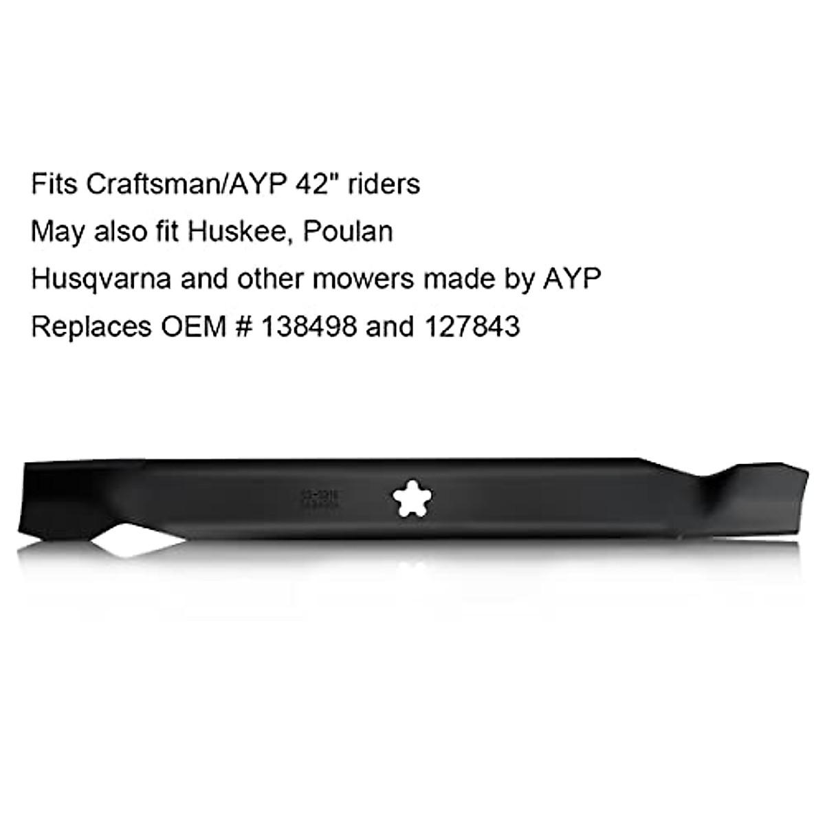 Grasscool LT1000 42 inch Mower High Lift Blades for Craftsman Poulan Pro AYP Hus 42'' Deck Mower Replace 532138971 138498 138971 532138498 138971X431