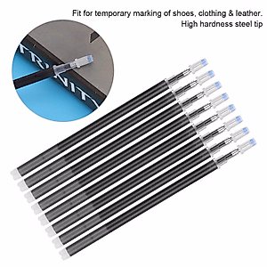 Refill Marking Pen 4 Colors Heat Erasable Fabric Pens DIY Leather Accessory Cross Stitch Sewing Accessories (Black)