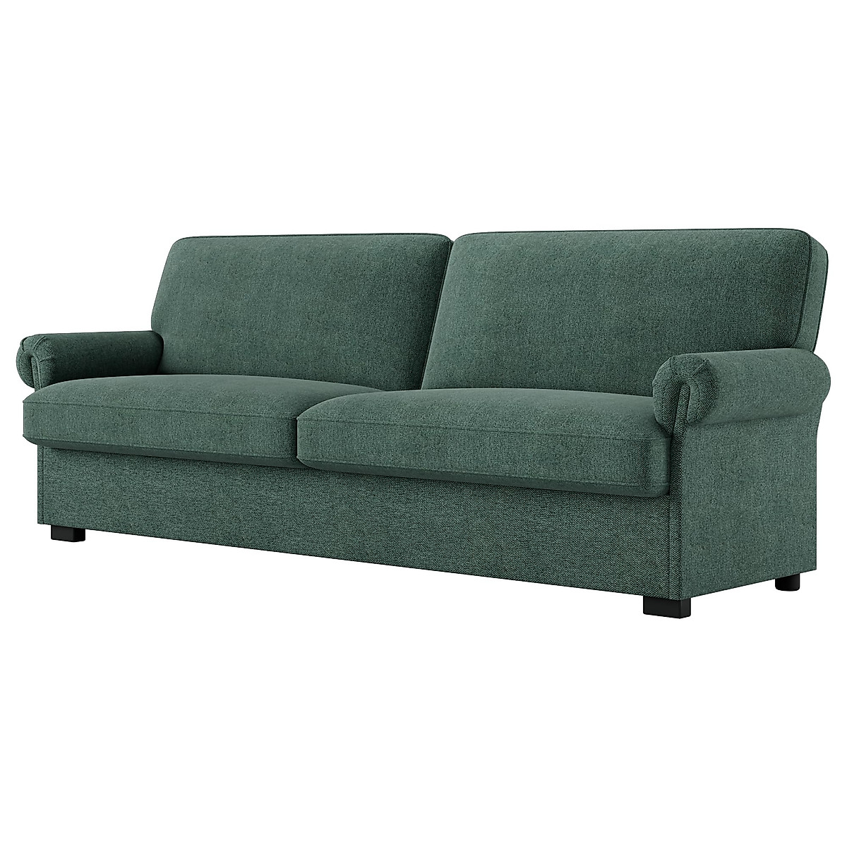 Keyluv 70.9" Modern Loveseat Sofa Couches for Living Room, Fabric Couches with 21.7" Deep Seat and Widen Curved Armrest, Solid Wood Frame, Removable Sofa Cover, Easy Assembly, Green