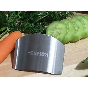 GEMOX Stainless Steel Finger Guard for Slicing - Cutting Protector to Avoid Accidents when Chopping and Kitchen Safe Chop Cut Tool