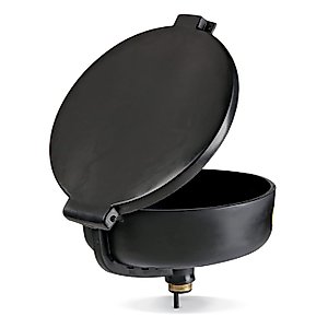 PIG Drum Funnel - Burpless Large Poly Drum Funnel - For 30 and 55 gal Steel or Poly Drums w/ 2" NPT - Black - DRM138-BK