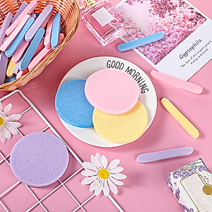 480 Count Compressed Facial Sponges Makeup Removal Round Face Wash Sponges Reusable Face Sponges for Cleansing Exfoliating PVA Spa Facial Pads for Women Esthetician Beauty Remover Supplies, 4 Colors