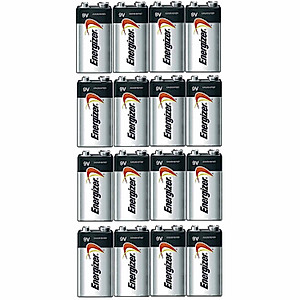 Energizer E522 Max 9V Alkaline battery Exp. 12/22 or later - 16 Count