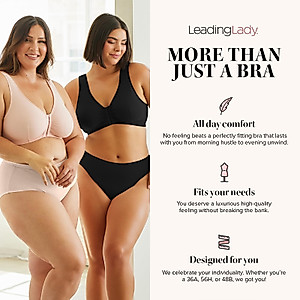 Leading Lady Meryl Cotton Front-Closure Comfort & Sleep Bra - Comfy Cotton Sleep and Leisure Bras For Women.