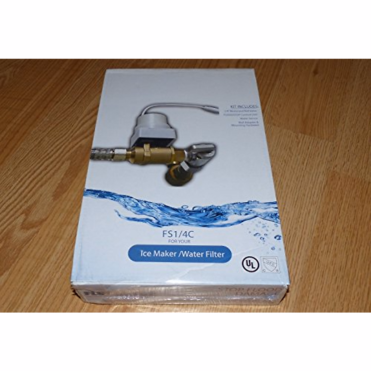 FloodStop Ice Maker Leak Detector Kit with Automatic Water Shut-Off and Visual/Audible Alarms, 1/4" Compression