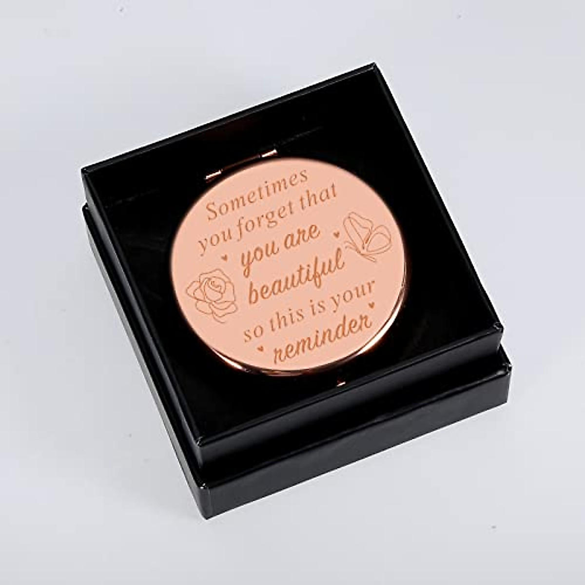 Inspirational Gifts for Women Makeup Mirror Birthday Christmas Stocking Stuffers Compact Mirror Gifts for Girl Daughter Mom Sister Female Friends Valentines Day Graduation Gift for Wife Girlfriend BFF