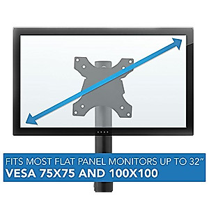 Mount-It Mobile Stand Up Desk / Height Adjustable Computer Work Station Rolling Presentation Cart With Monitor Arm (MI-7942B), Black