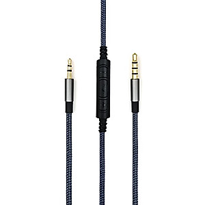 NewFantasia 3.5mm to 2.5mm Male Audio Cable for Bose Noise Canceling 700, QC35, QC35ii, QC45, oe2, oe2i Headphones, Remote Volume Control Mic for Samsung Galaxy Xiaomi Huawei Android Phone