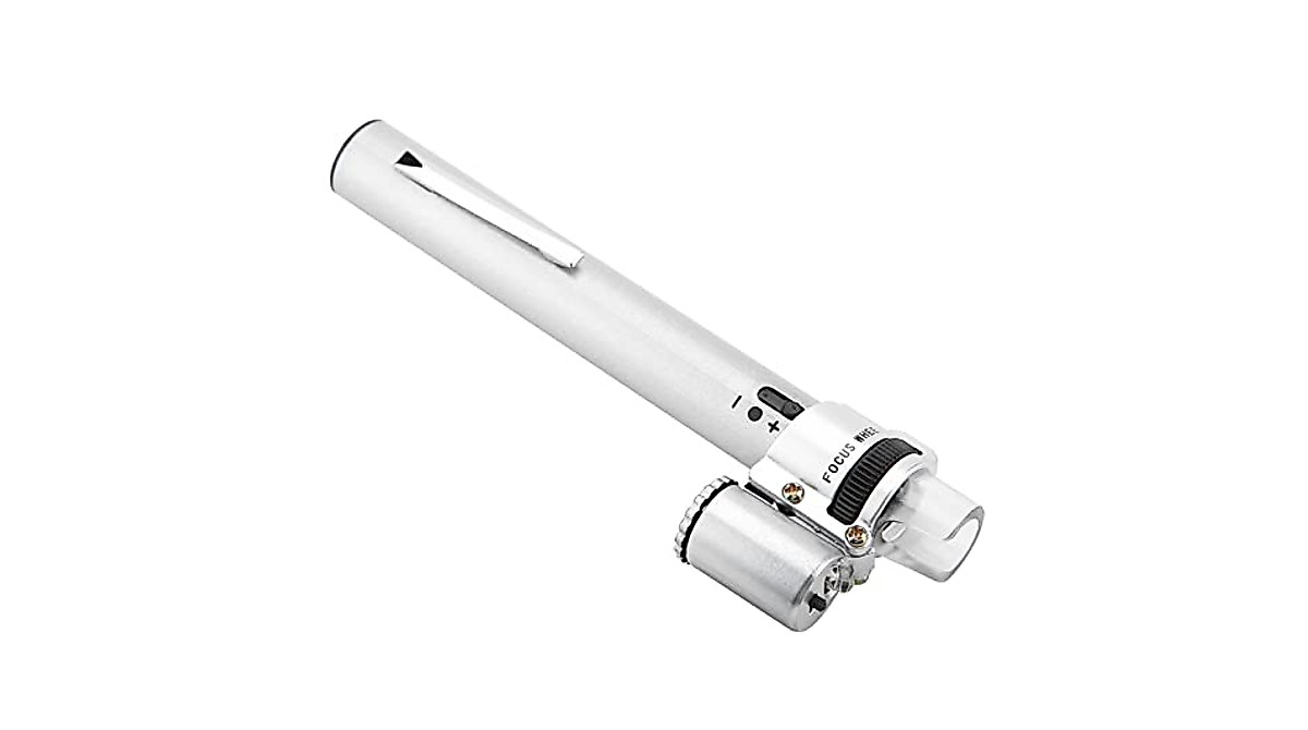 Compact 100X Microscope for Kids - Portable LED Magnifier
