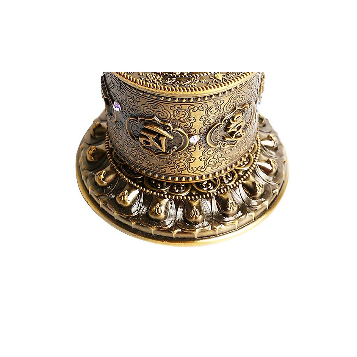 Tibetan Prayer Wheel, Buddhist Prayer Wheel, Table Top Prayer Wheel - Tibetan Buddhist Table Top Prayer Wheel, Tibetan Table Spinning Wheel for Relaxation/Meditation/Yoga