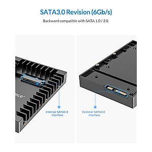 ORICO 2.5 SSD SATA to 3.5 Hard Drive Adapter Internal Drive Bay Converter Mounting Bracket Caddy Tray for 7 / 9.5 / 12.5mm 2.5 inch HDD / SSD with SATA III Interface(1125SS)