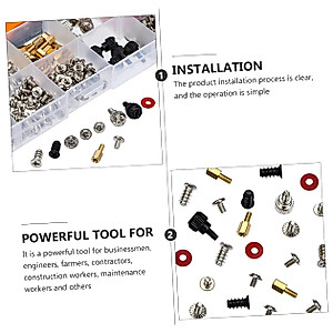 KOMBIUDA 2 Sets Computer Screw Computer Installation Kit Tablet Holders Screws for Assembling Computer Tablet Kickstand Washer Stand Screws Bolts for Computer Steel Shell Repair kit