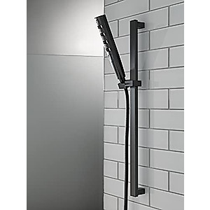 Delta Faucet 5-Spray Touch-Clean H2Okinetic Slide Bar Hand Held Shower with Hose, Matte Black 51140-BL
