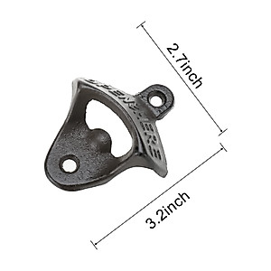 skyehomo 20 Pack Vintage Style Cast Iron Beer Bottle Openers Wall Mounted Bottle Openers with Mounting Screws Best for Bars kitchens KTV Hotels