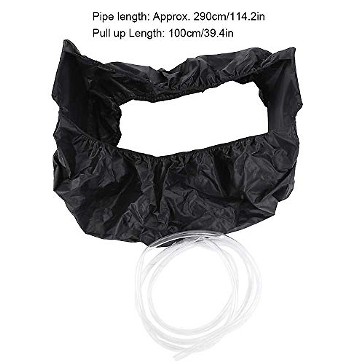 Air Conditioning Bag, Wall-Mounted Waterproof Air Conditioner Protector Bag Washing Cover for Home Office, Black