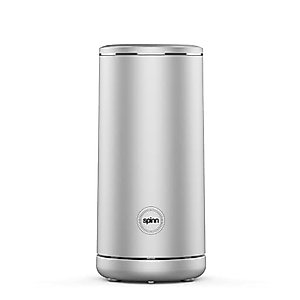 Spinn Milk Frother, Automatic Coffee Foam Maker for Latte, Cappuccino or Cold Brew, An At Home Barista Style Accessory Compatible with Spinn Coffee Machine (Silver)