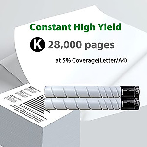 lexmate TN514 TN-514 TN514K TN514 K TN512 TN513 TN515 TN516 TN324 TN326 A9E8130 Compatible Toner Cartridge for Konica Minolta bizhub C458 C558 C658 (28,000 Pages, Black, 2 Pack )