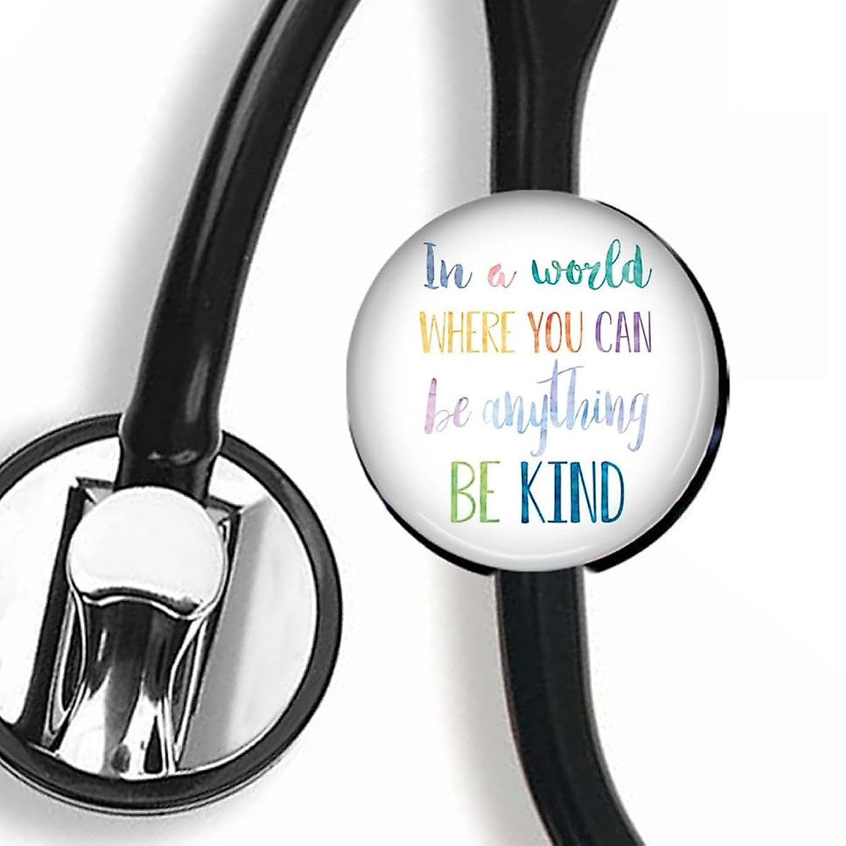 in A World Stethoscope Tag Personalized,Nurse Doctor Stethoscope ID Tag Customized, Medical Stethoscope Name Tag