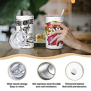 AGH 12OZ Sublimation Tumblers Blanks, 6 Pack Stainless Steel Straight Skinny Slim Tumblers with Lids and Straw, Double Wall Vacuum Insulated Cups Great DIY Gift for Children and Family.