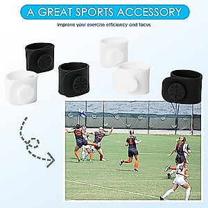 XMJY 2 Pairs Jersey Sleeve Bands - Boys Girls Silicone Sleeve Straps for Shirts, Perfect Sleeve Holders for Sports Activities (Black+White)