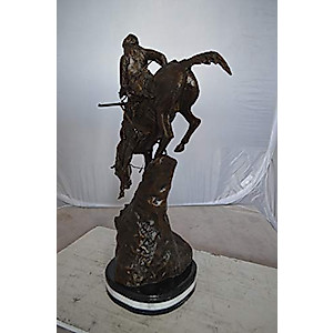 Mountain Man by Remington Bronze Statue - Size: 11" L x 11" W x 30" H.