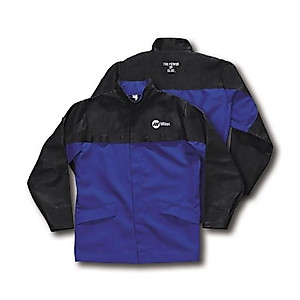Combo Weld Jkt, Royal/Blk, Ctn/Leather, XL