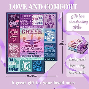 Gevuto Cheerleader Gifts Blanket 50"x60" - Cheer Gifts for Cheerleaders - Cheerleading Gifts Throw - Gifts for Cheerleaders - Cheerleading Gift Ideas -Cheer Coach Gift -Cheer Blankets for Girls Teens