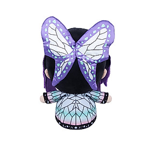 LINKOM Plush Doll Toy Anime Figure Kyoujurou/Uzui Tengen Stuffed Plushie Cute Toys Keychain Cosplay Props Halloween (Kochou Shinobu, 18cm/7inch)