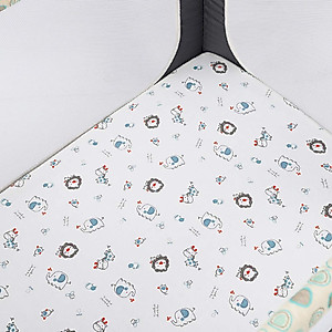 Jersey Cotton Bassinet Sheet Set 3 Pack Fitted Cradle Sheets, Ultra Soft Stretch 190 GSM, for Baby Boy, Universal Fit Rectangle Oval Hourglass Bassinet Mattress, Dinosaur Elephant Koala