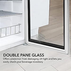 Whynter BR-091WS, 90 Can Capacity Stainless Steel Beverage Refrigerator with Lock, White