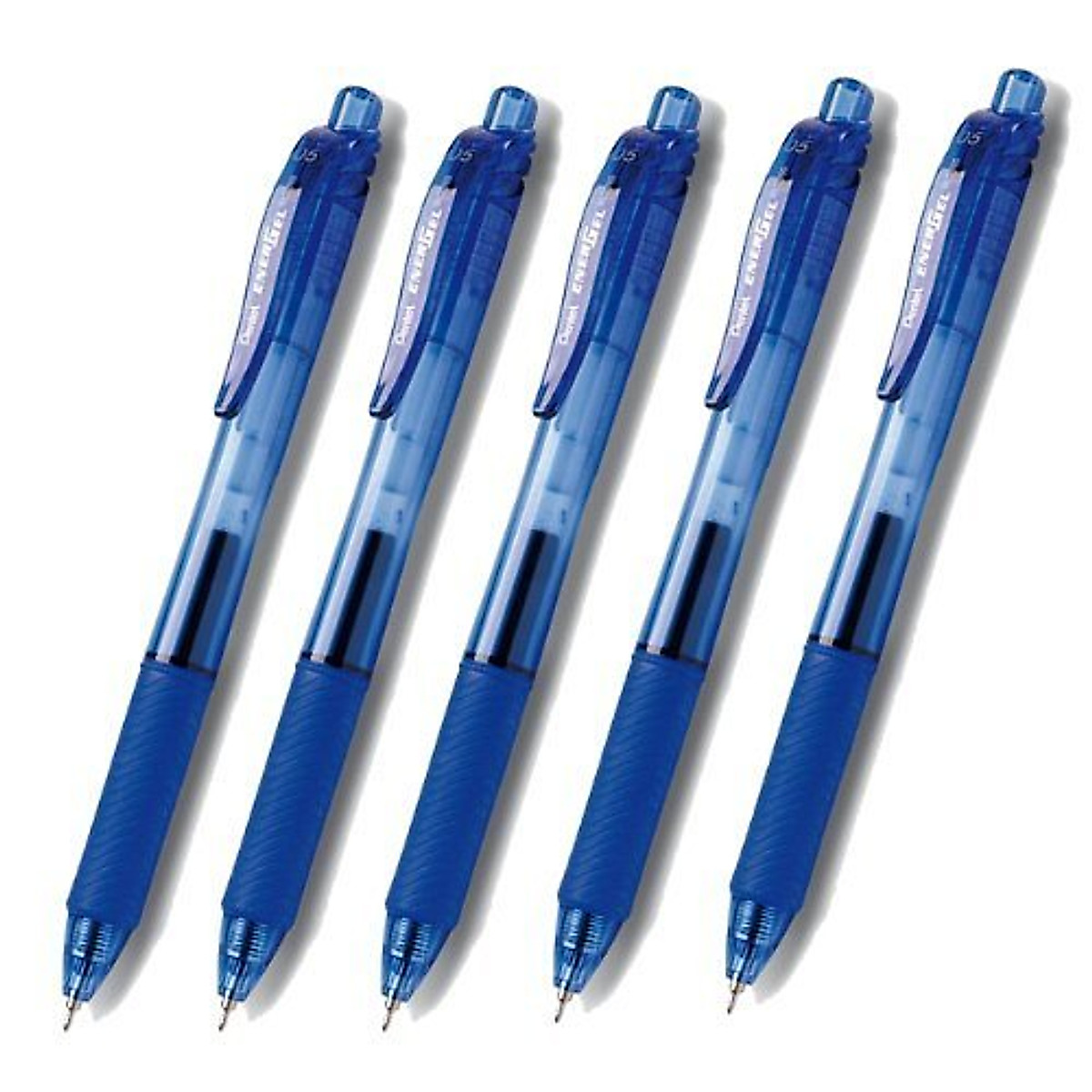 Pentel Energel X Rubber Grip & Click Retractable Fine Line, Needle Tip -BLN-105- Cost Performance Model -0.5mm-blue Ink-value Se