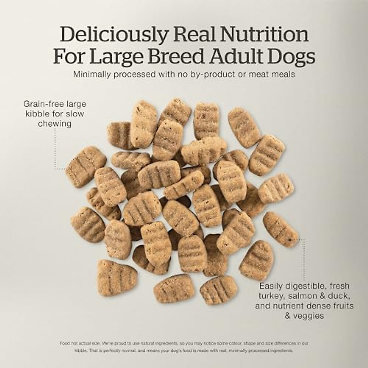 Now Fresh Grain-Free, Dry Dog Food, Real Meat and Fish, Turkey, Salmon and Duck Large Breed Adult Recipe, 25 lb Bag