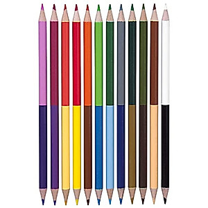 Yoobi Double-Ended Colored Pencils | Multicolor | 12pk | School, Home, Office Use