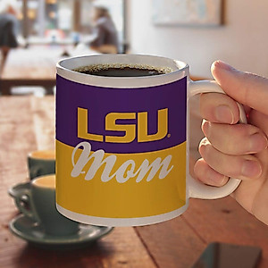 GRAPHICS & MORE LSU Mom Ceramic Coffee Mug, Novelty Gift Mugs for Coffee, Tea and Hot Drinks, 11oz, White