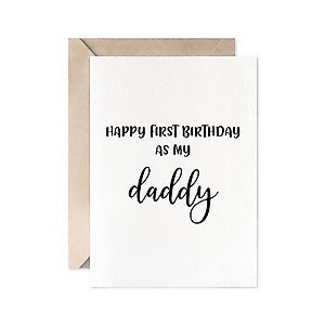 MAGJUCHE Happy First Birthday As My Daddy Card, New Dad Car, Father’s First Birthday As Dad Card